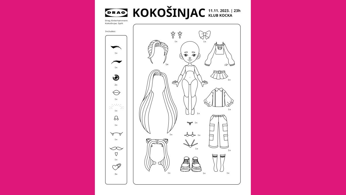 Drag Kokošinjac 3. put u Kocki - LGBT Centar Split